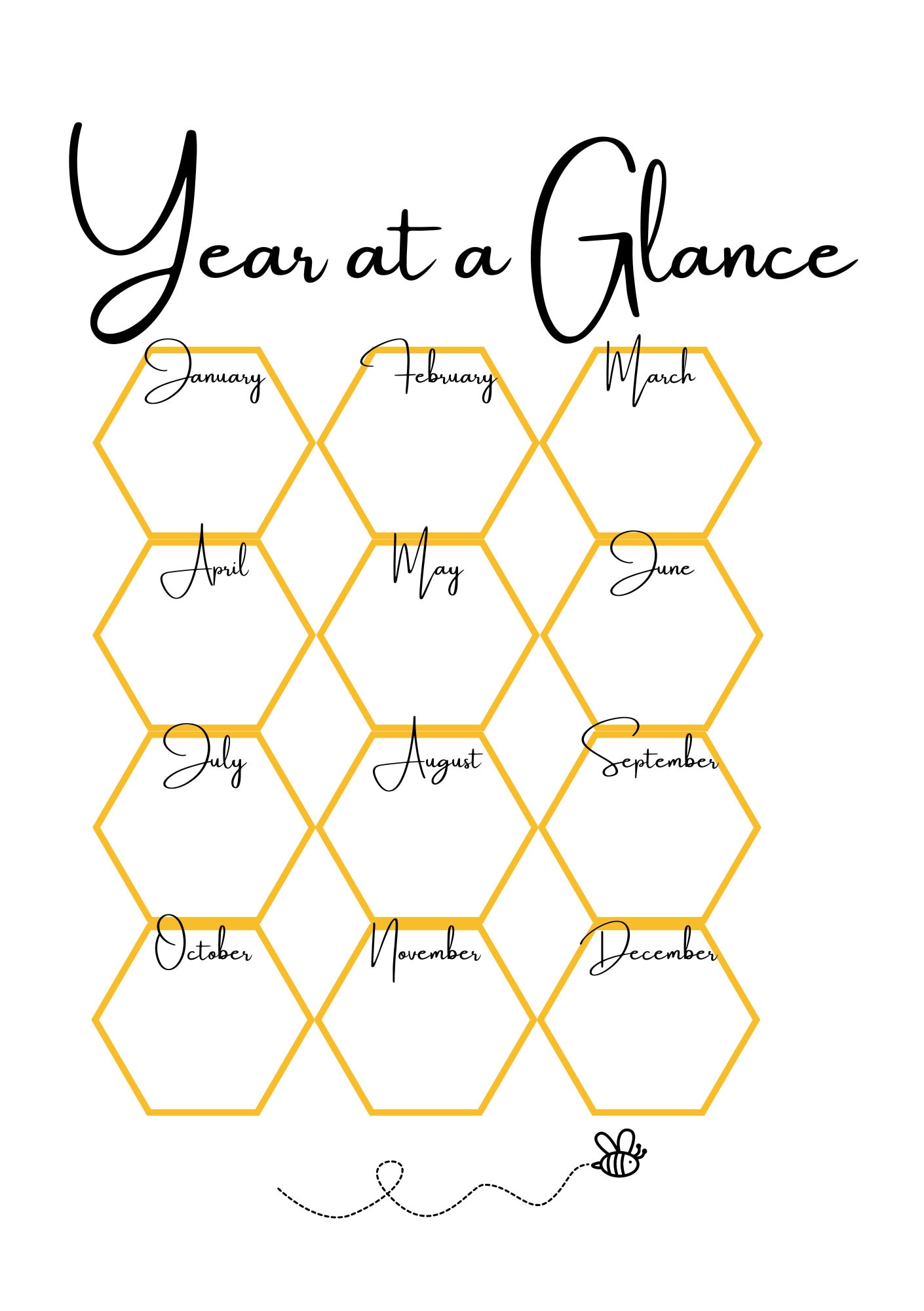 Bee Weekly Planner Printable - Etsy