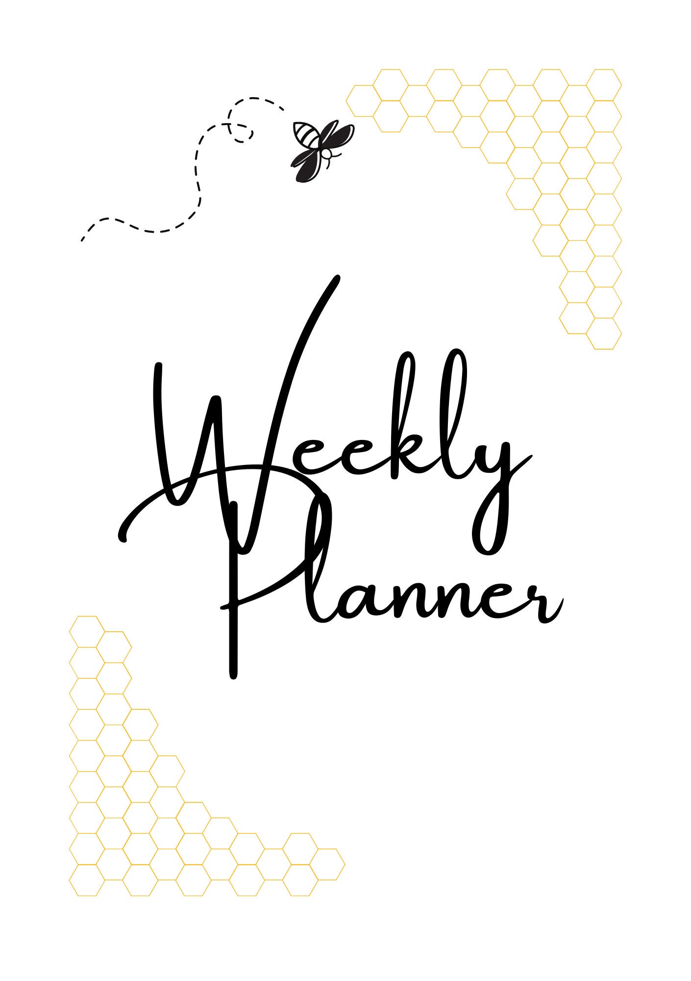 Bee Weekly Planner Printable - Etsy