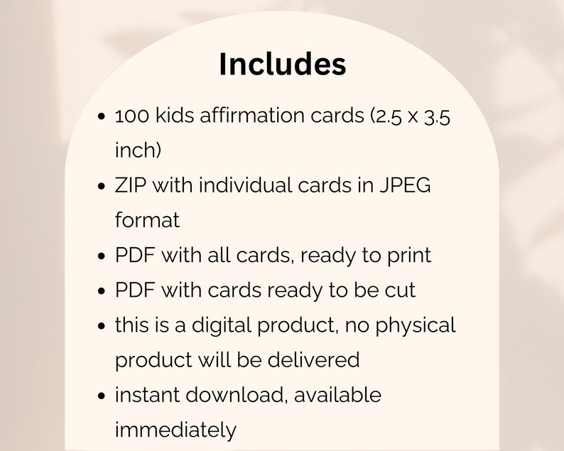 Positive Affirmations for Kids, Set of 100 Cards for Children With ...