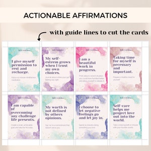 Positive Affirmation Cards, Printable Affirmation Digital Cards Deck ...