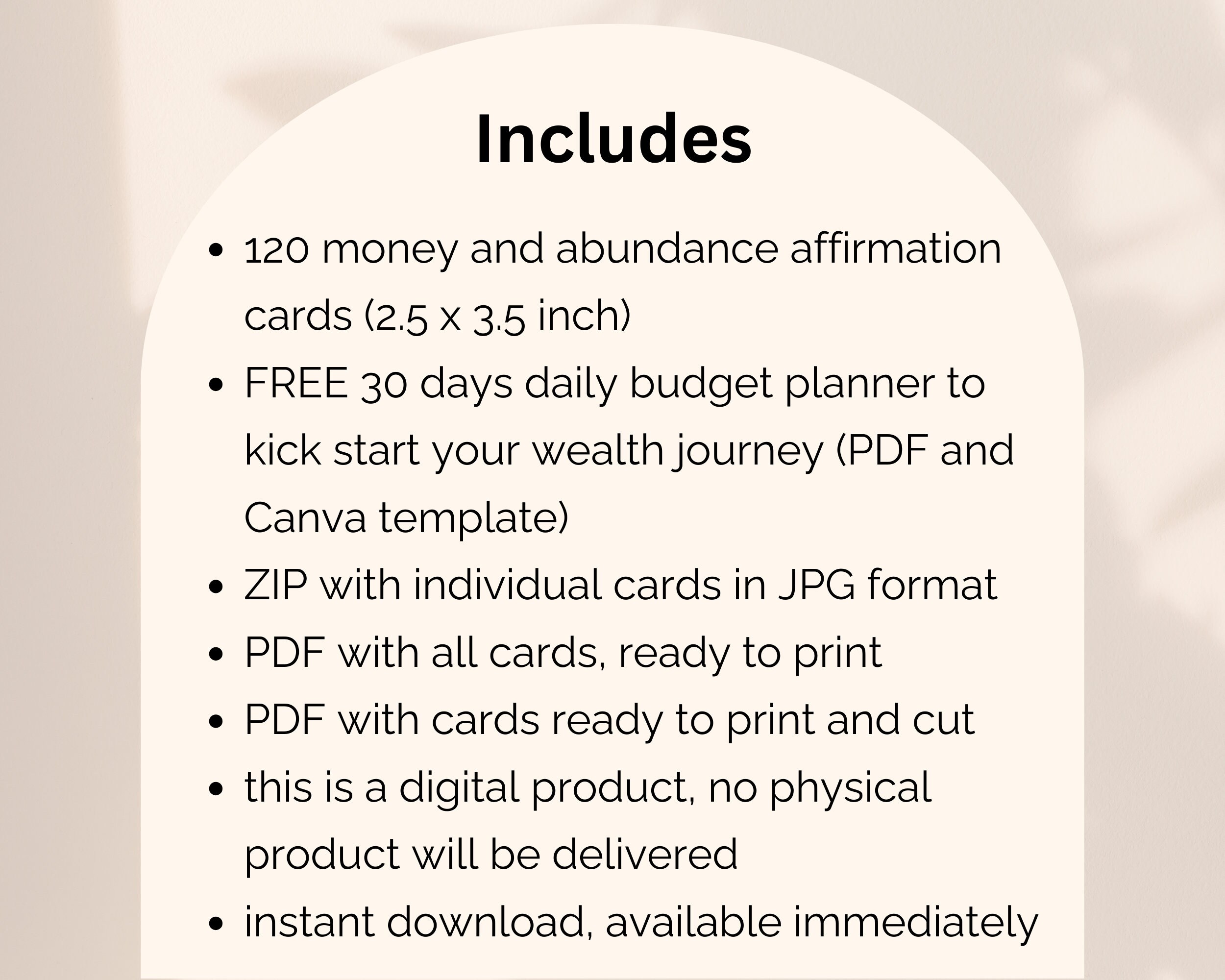 Positive Affirmation Cards for Money, Abundance and Wealth, Set of 120 ...