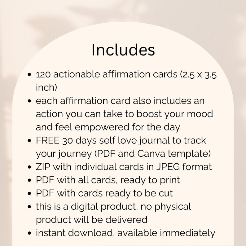 Positive Affirmation Cards, Printable Affirmation Digital Cards Deck ...
