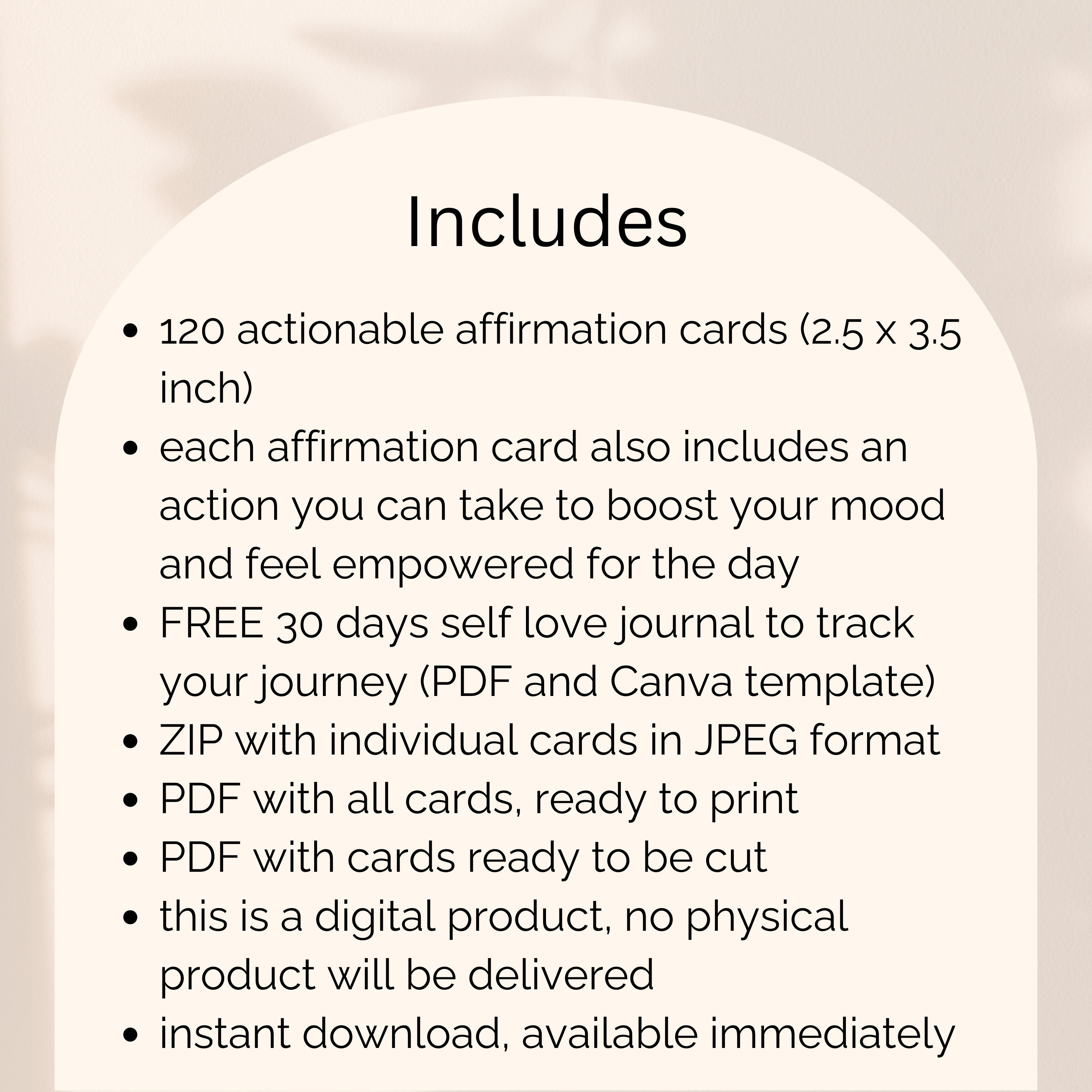 Positive Affirmation Cards, Printable Affirmation Digital Cards Deck ...