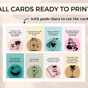 Positive Affirmation Cards for Self Love, Self Care and Worth Cards ...