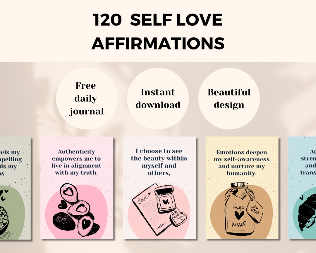 Positive Affirmation Cards for Self Love, Self Care and Worth Cards ...