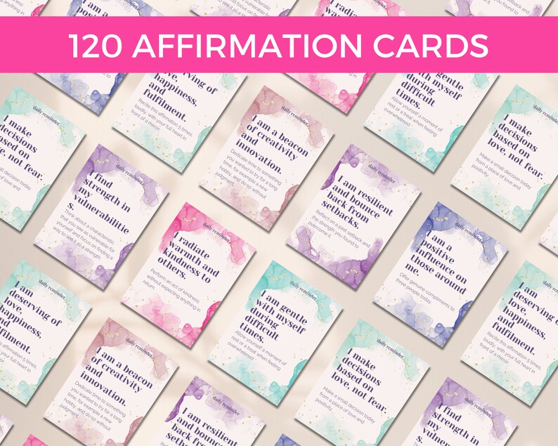 Positive Affirmation Cards for Women, Affirmation Cards Digital Deck ...