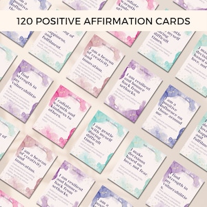 Positive Affirmation Cards, Printable Affirmation Digital Cards Deck ...