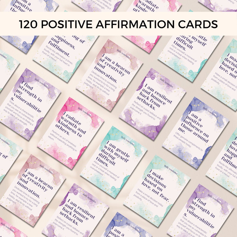 Positive Affirmation Cards Printable Affirmation Digital Cards Deck
