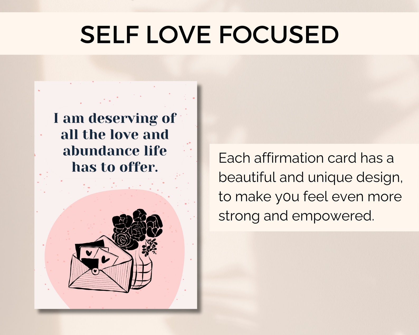 Positive Affirmation Cards for Self Love, Self Care and Worth Cards ...