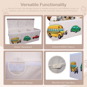 Toy Box for Boys, Extra Large Collapsible Sturdy Storage Bin With Lids ...