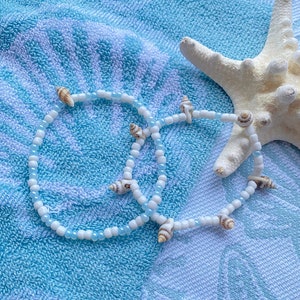 Coastal Seashell Bracelet & Anklet Set - Etsy