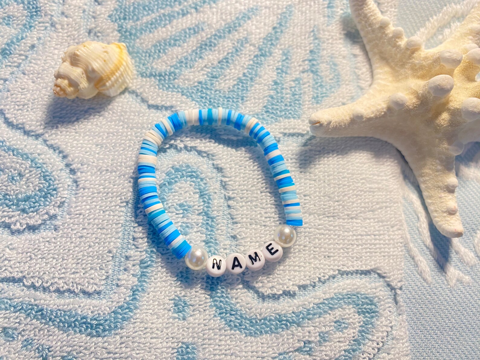 Customizable Name Friendship Beach Bracelet || Preppy Bracelet - Etsy