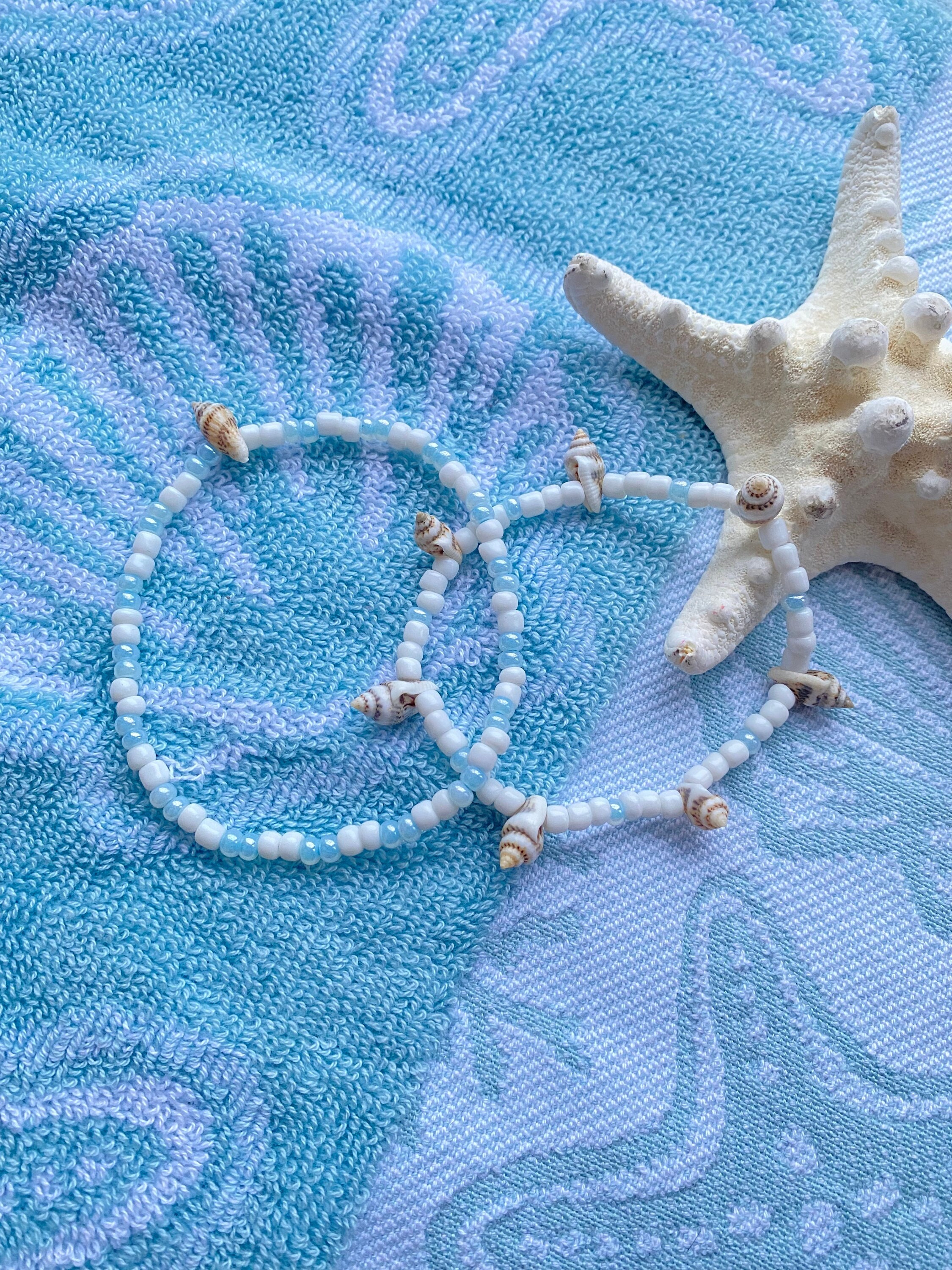 Coastal Seashell Bracelet & Anklet Set - Etsy