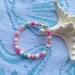 Preppy Blue and Pink Bracelet - Etsy