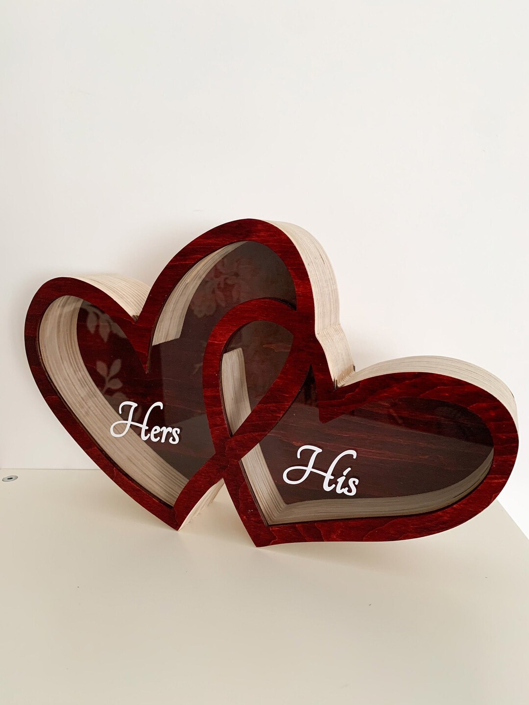 Love Hearts His and Hers Money Box, Couple Gift Idea - Etsy