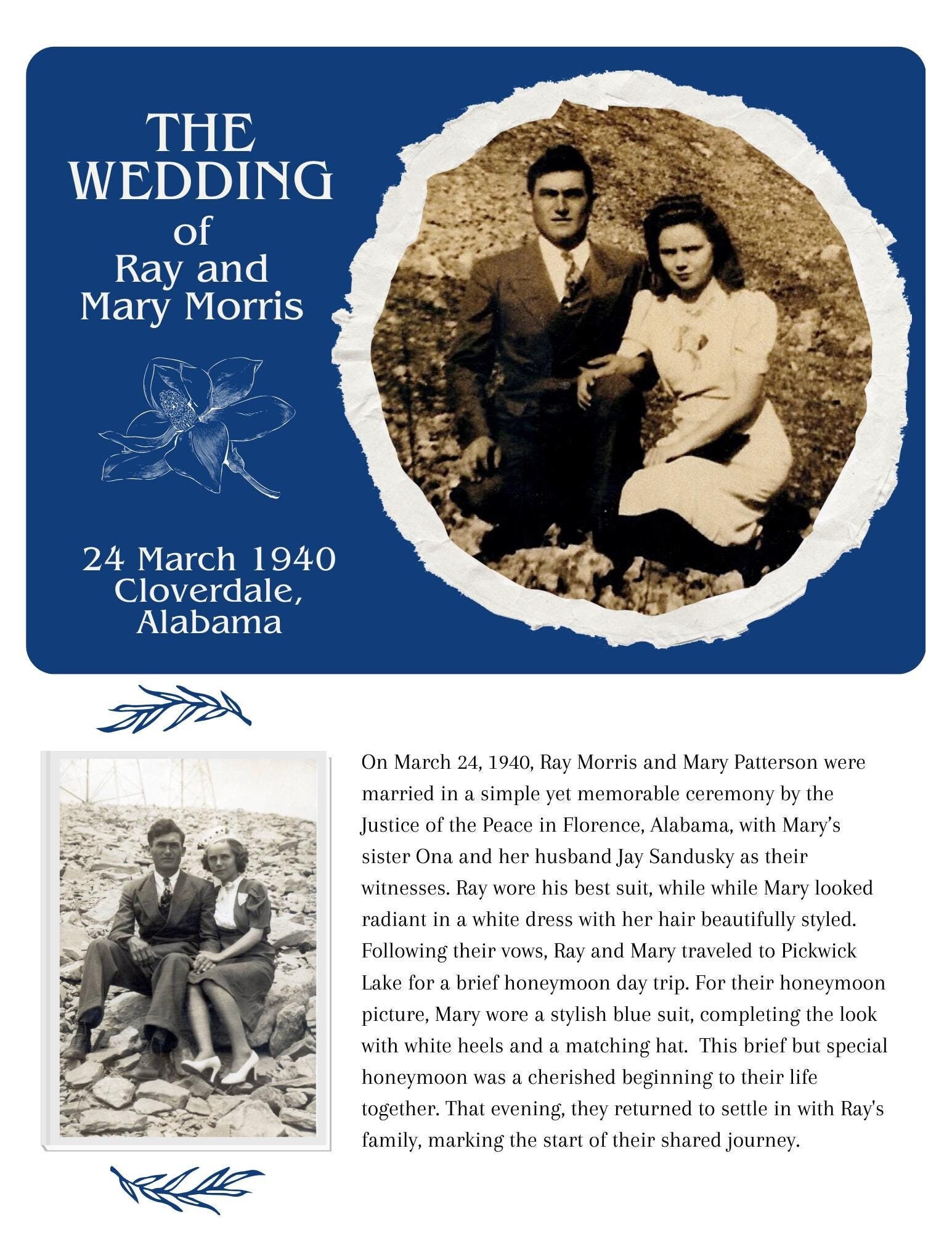 Ancestral Wedding Profile Canva Template - Etsy