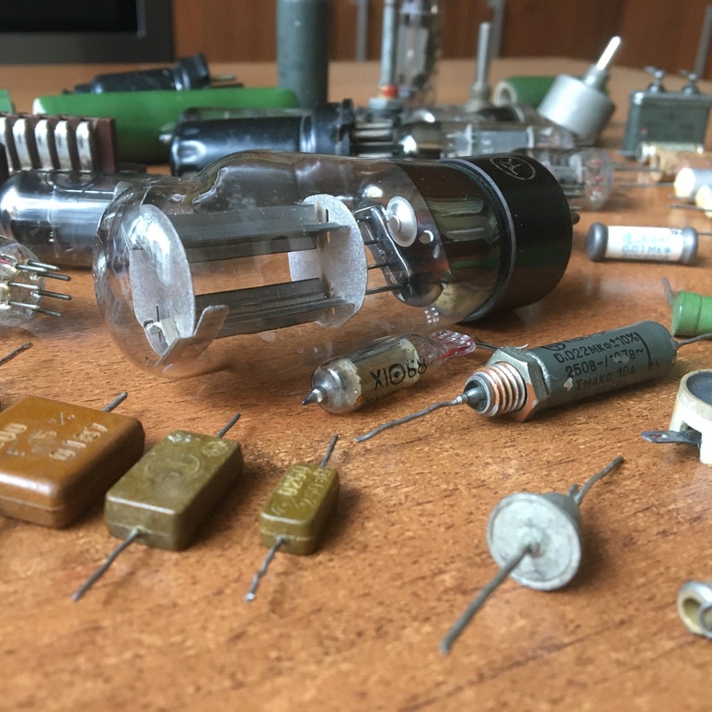 60s. Vintage Radio Parts, Transistors, Diodes, Resistors Variable ...