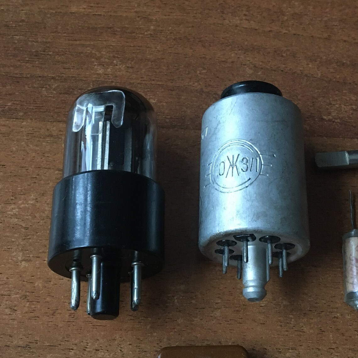 1950s. Vintage Radio Parts Resistors Variable Capacitors, Fuse, Vacuum ...