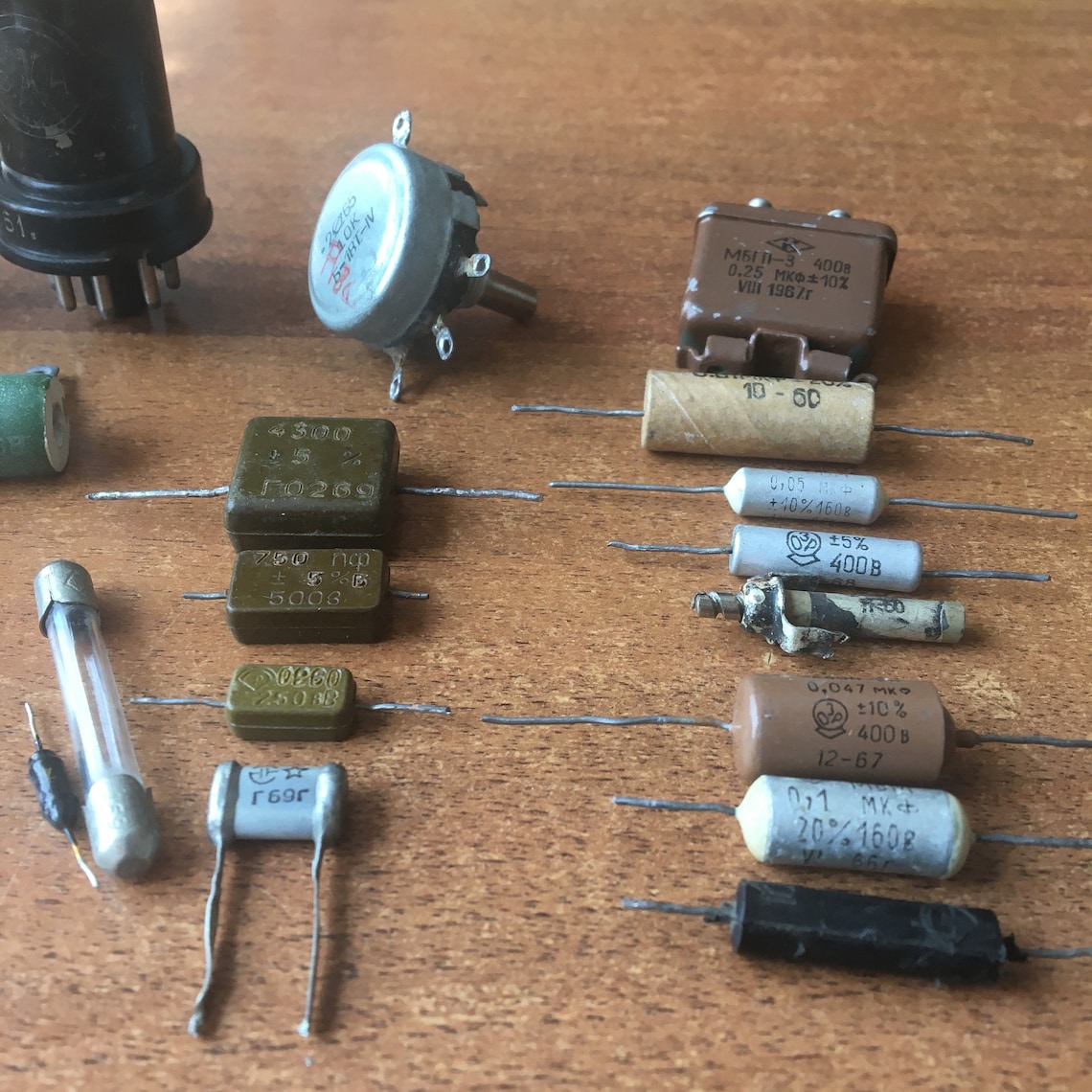 60s. Vintage Radio Parts, Transistors, Diodes, Resistors Variable ...