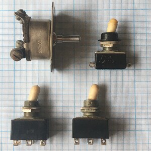 1960s Rare Switches Old Small Toggle Switches, Vintage On/off ...