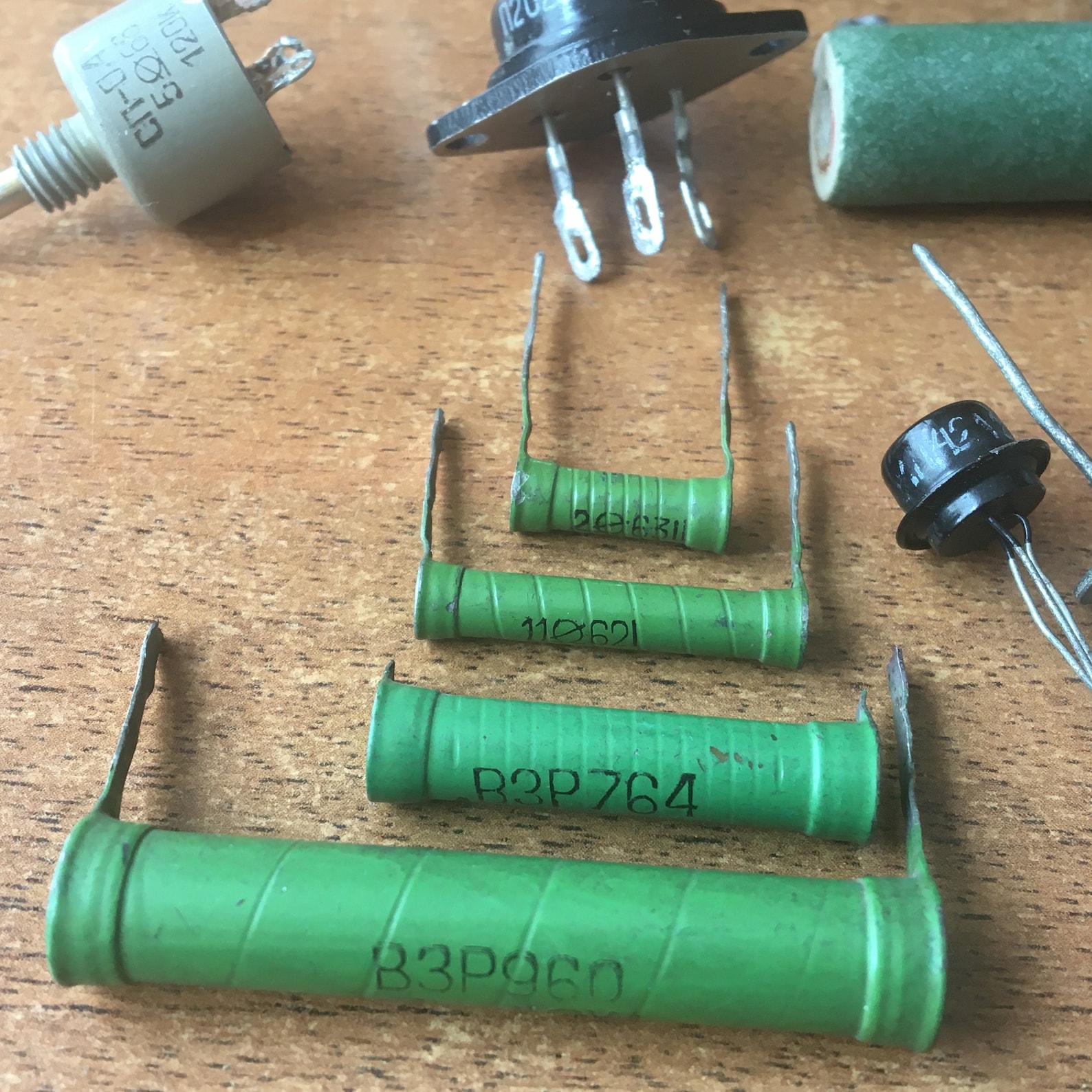 60s. Vintage Radio Parts, Transistors, Diodes, Resistors Variable ...