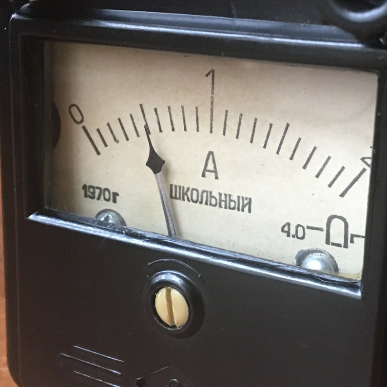 1970 Ammeter Vintage Milliammeter Analog Meters Laboratory Microammeter ...