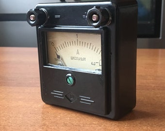 1964 Ammeter Vintage Milliammeter Analog Meters Laboratory Microammeter ...
