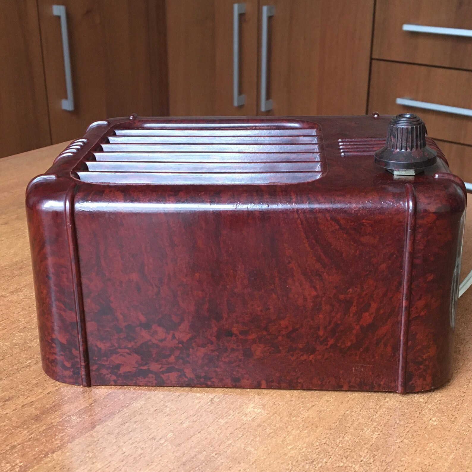 1960 Bakelite Radio Receiver, Rare Dynamic Loudspeaker, USSR Decor ...