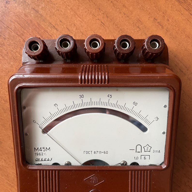 1962 Vintage Soviet Voltmeter & Ammeter Set | USSR Analog Meters 1962 ...