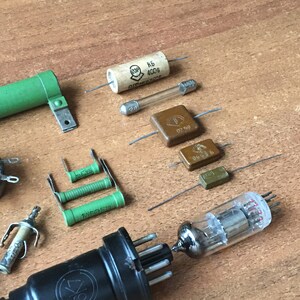 1950s. Large Lot of Vintage Radio Parts - Resistors Variable Capacitors ...
