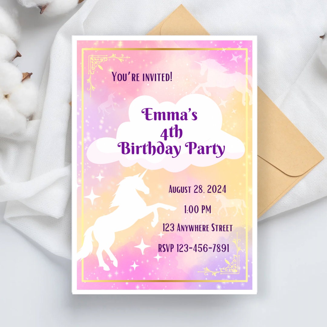 Printable Birthday Invitation | Editable Birthday Invitation Template ...