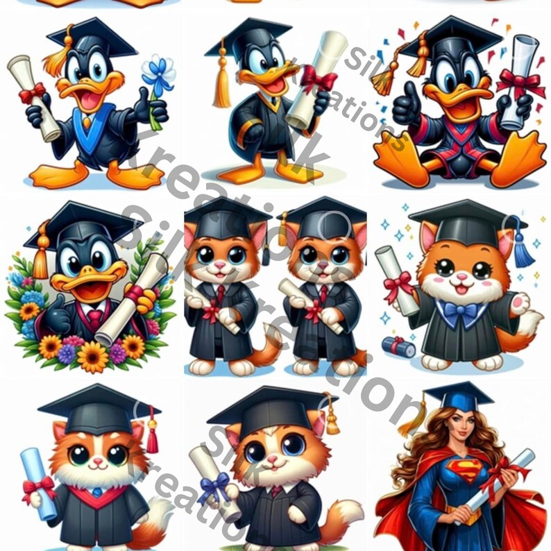 100 GRADUATION CHARACTERS - Etsy