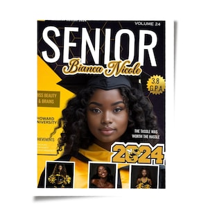 Yellow Grad Digital Collection (6 Pcs Canva Editable Design and ...