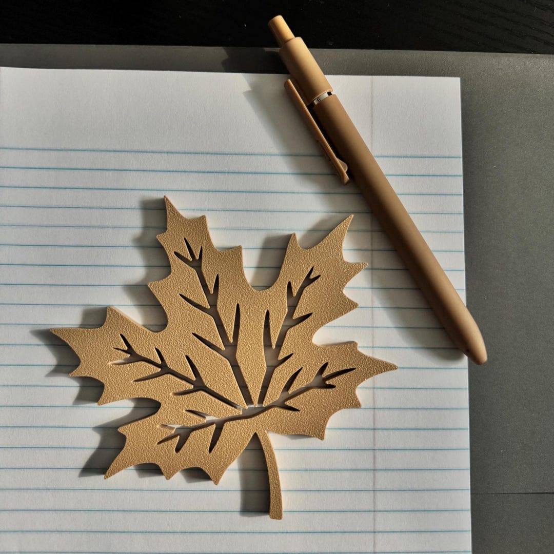 3D Printed Maple Leaf Coaster: Rustic Fall Home Decor - Etsy