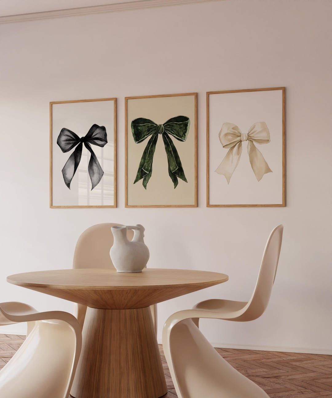 Set of 3 Trendy Bow Posters, Bow Wall Art, Girly Wall Art, Cool Wall ...