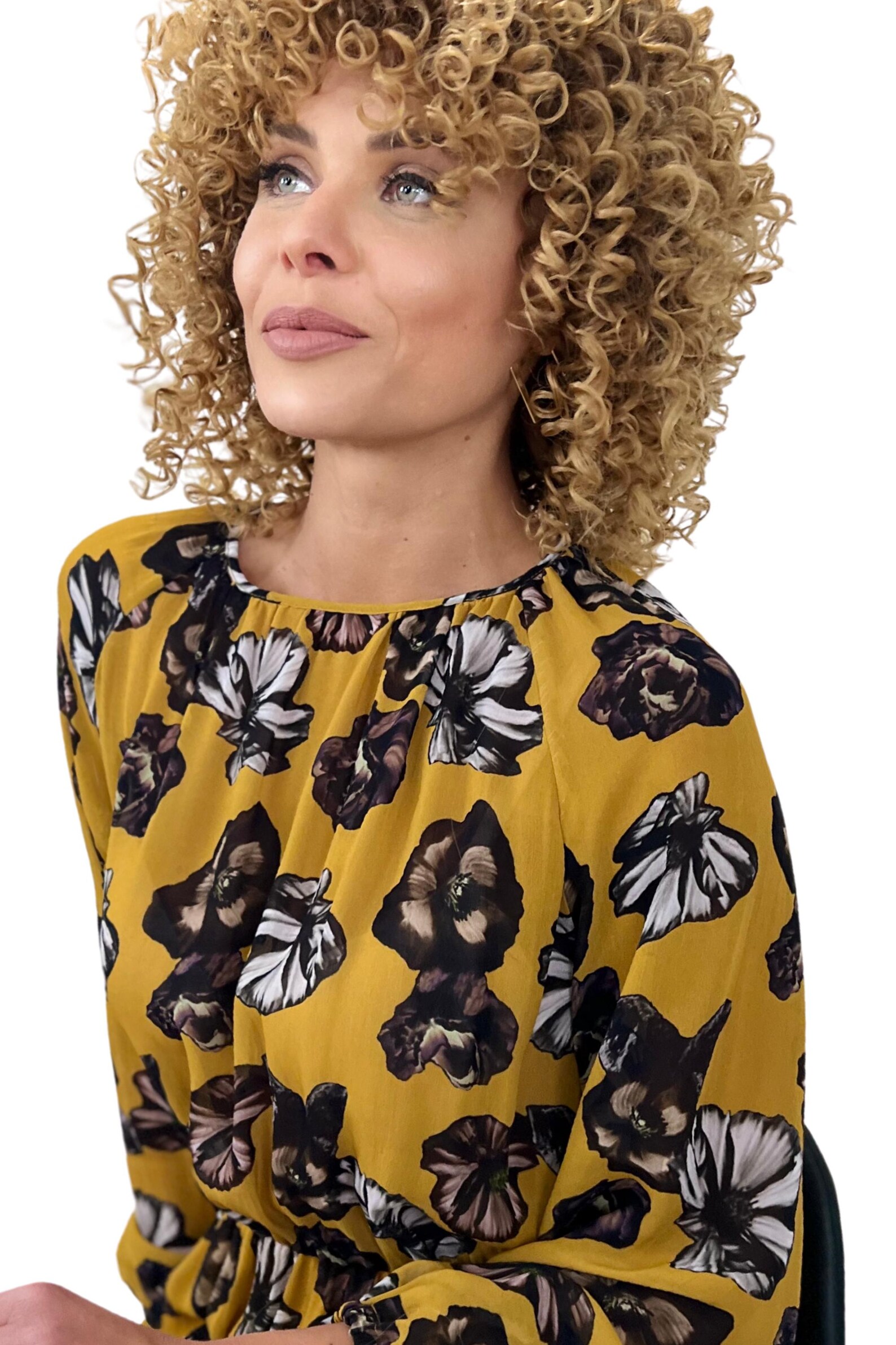 A-line Silhouette/business Dress/midi Dress/office Dress/elegant Floral ...