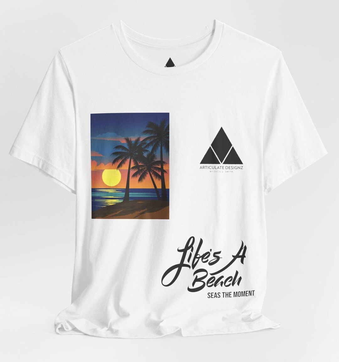 Life's A Beach Seas the Moment Designer Shirt, Trendy Beach Shirt ...