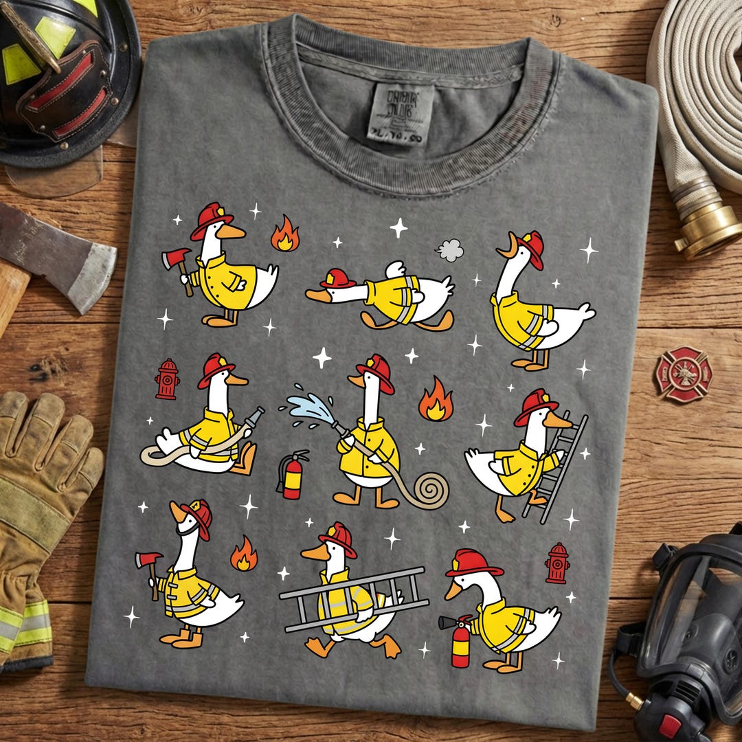 Funny Firefighter Goose Shirt – Fire Dept Tee - Etsy
