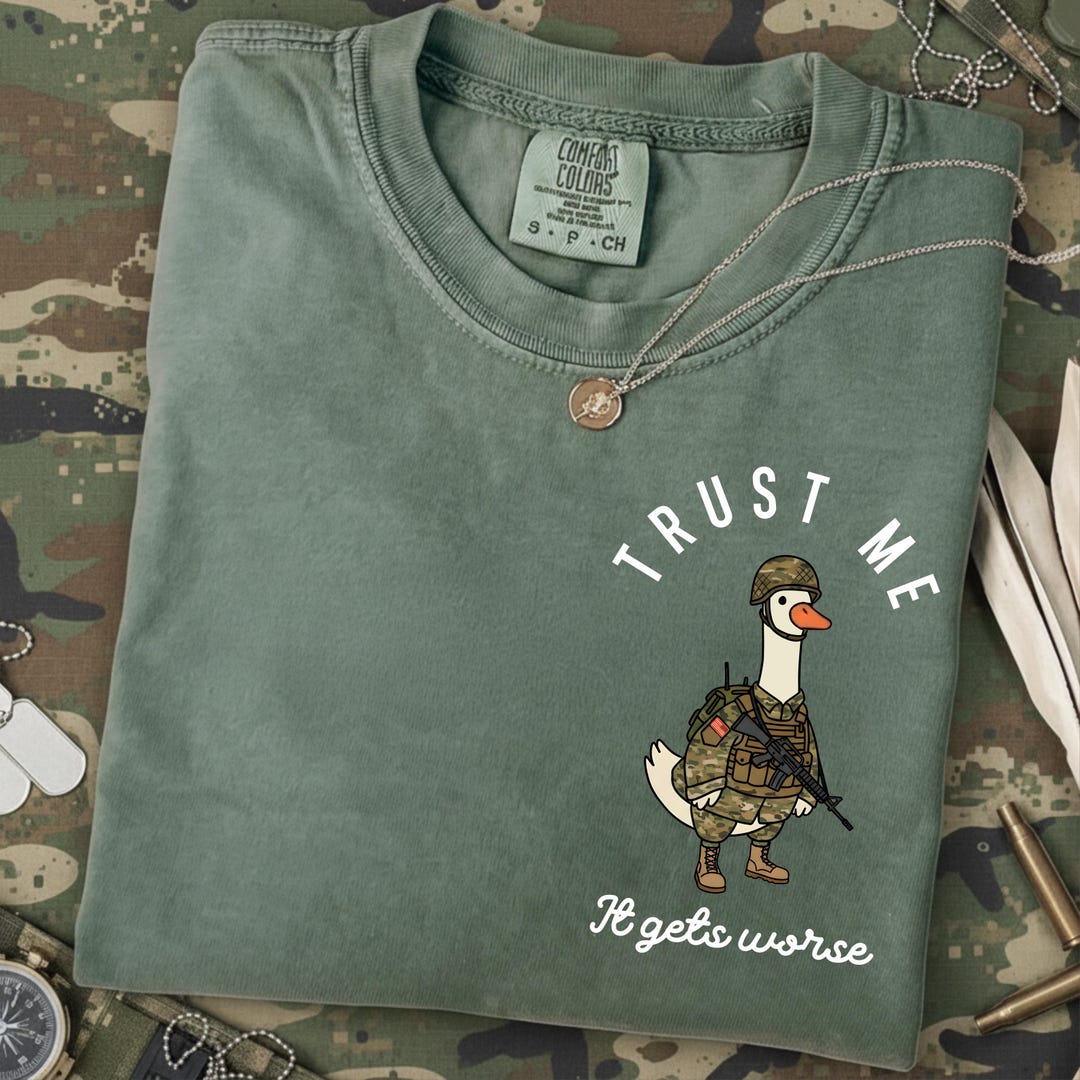 Comfort Colors® Silly Goose Militar Shirt – Custom Army Dad Gift ...
