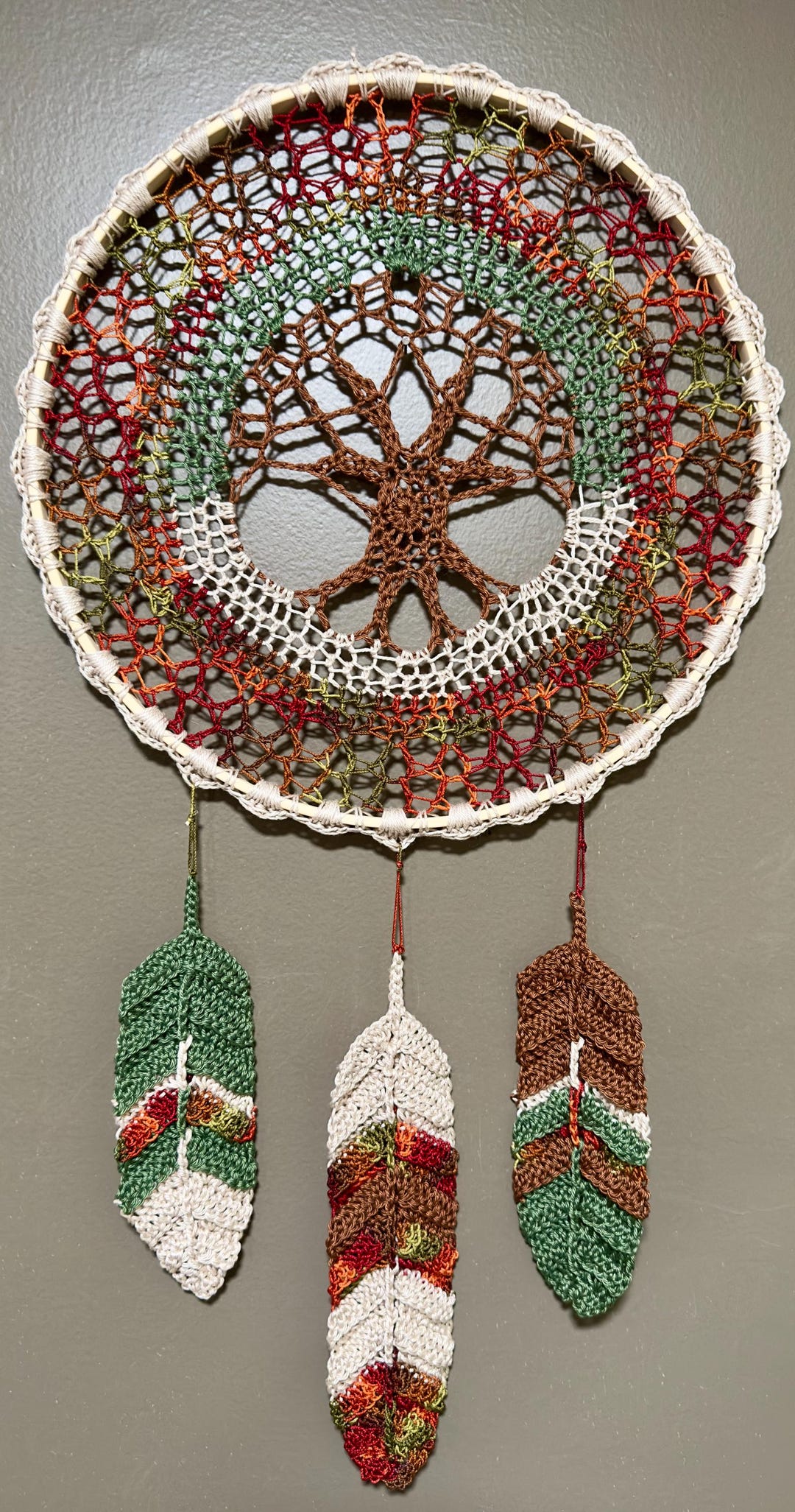 Crochet Tree of Life Mandala Wall Hanging 14” - Etsy