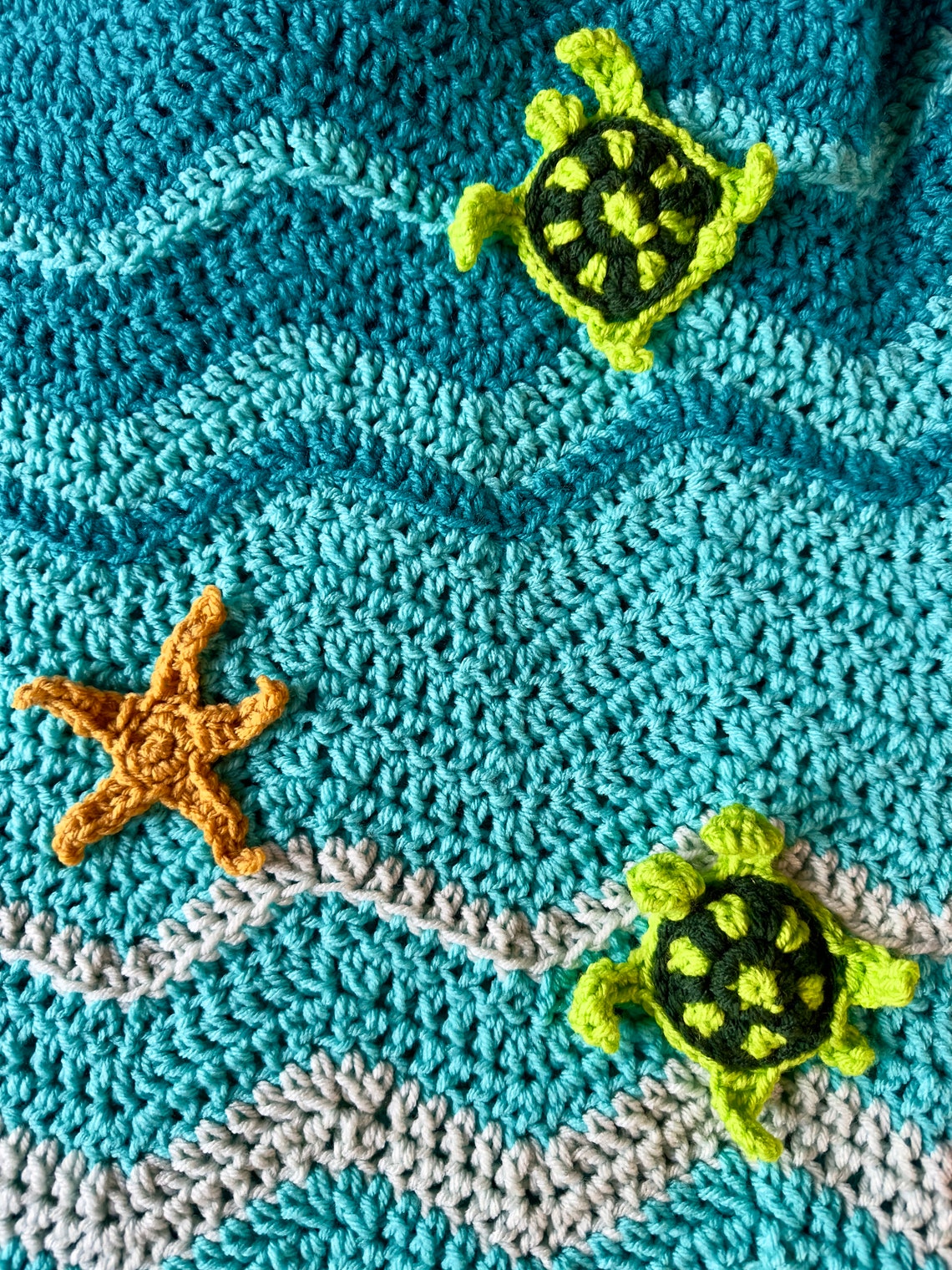 Journey of the Sea Turtle Baby Blanket - Etsy