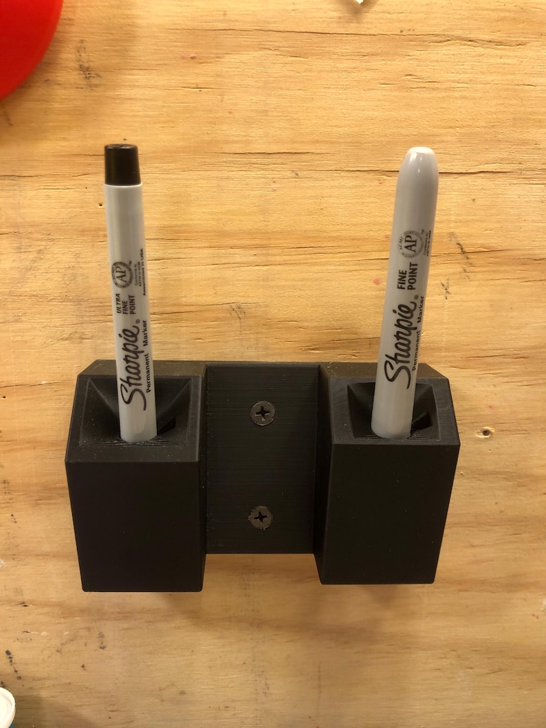 3D Print File: Wall Mount Sharpie Holder With Cap Keeper (digital ...