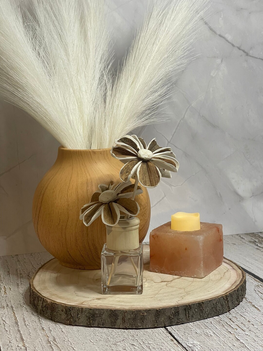 Crown of Thorns Diffuser Wood Flower Diffuser Home Décor Aromatherapy ...