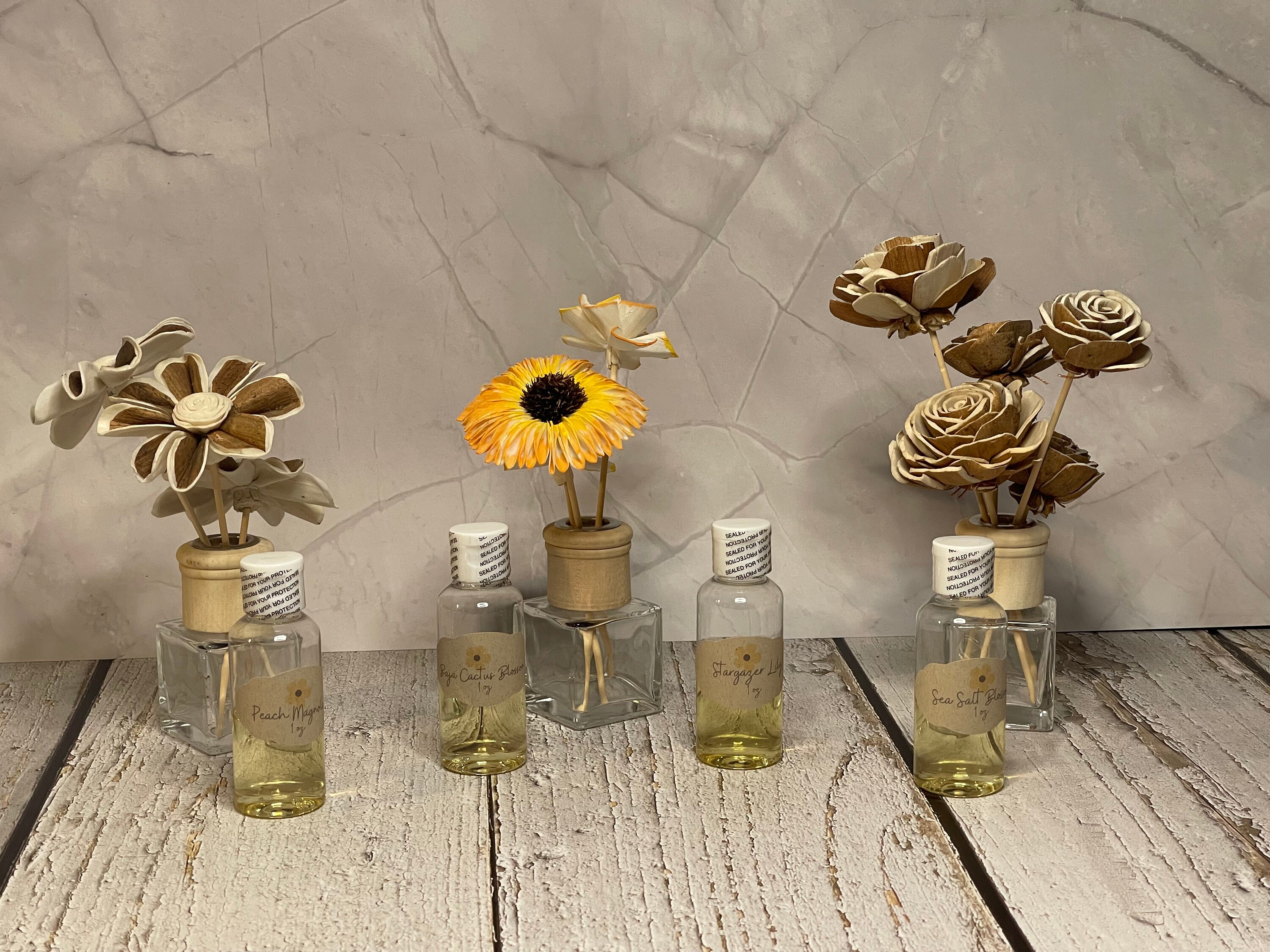 Crown of Thorns Diffuser Wood Flower Diffuser Home Décor Aromatherapy ...