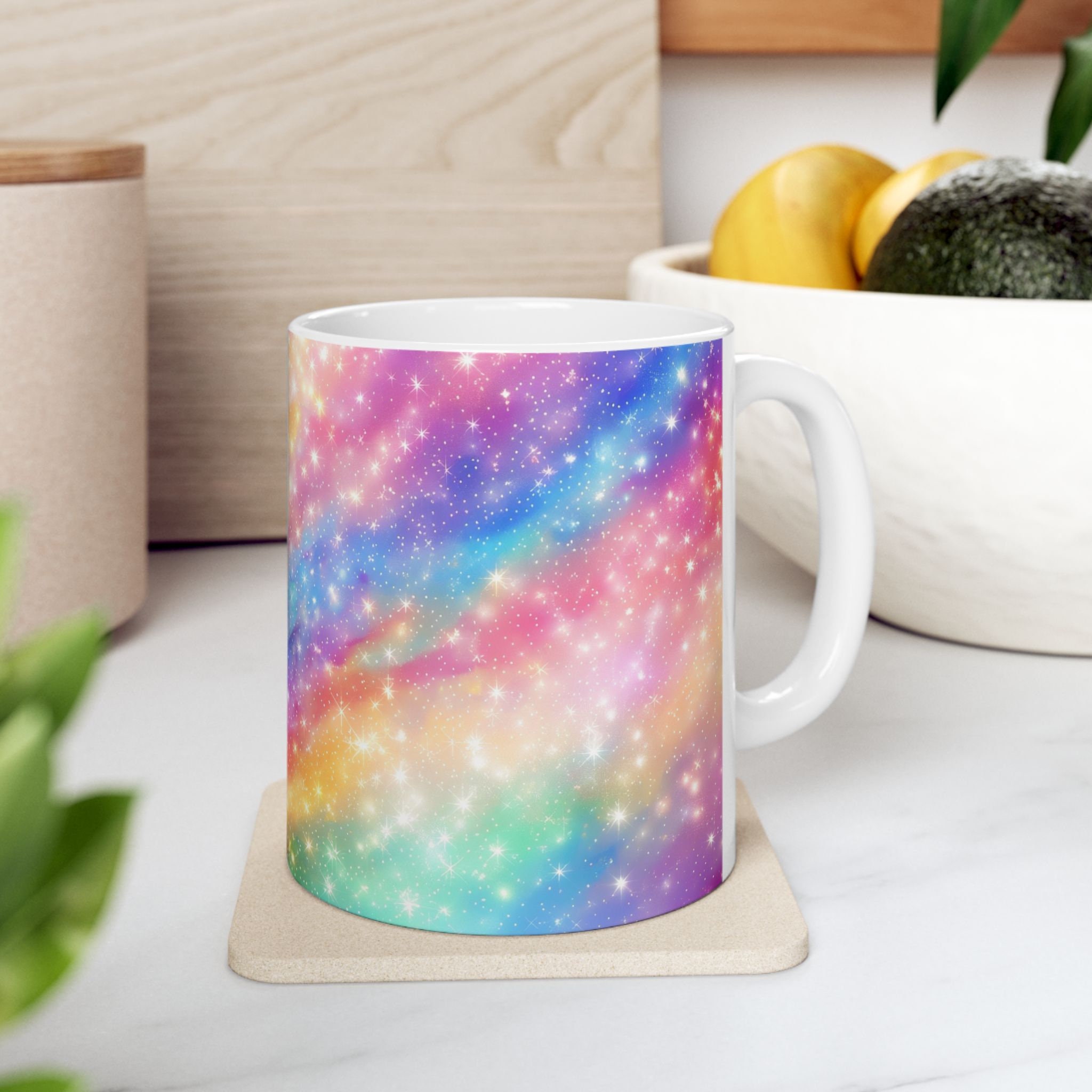 Rainbow Mug, Starry, Sparkle, Colorful, Pretty, Gift, Present - Etsy