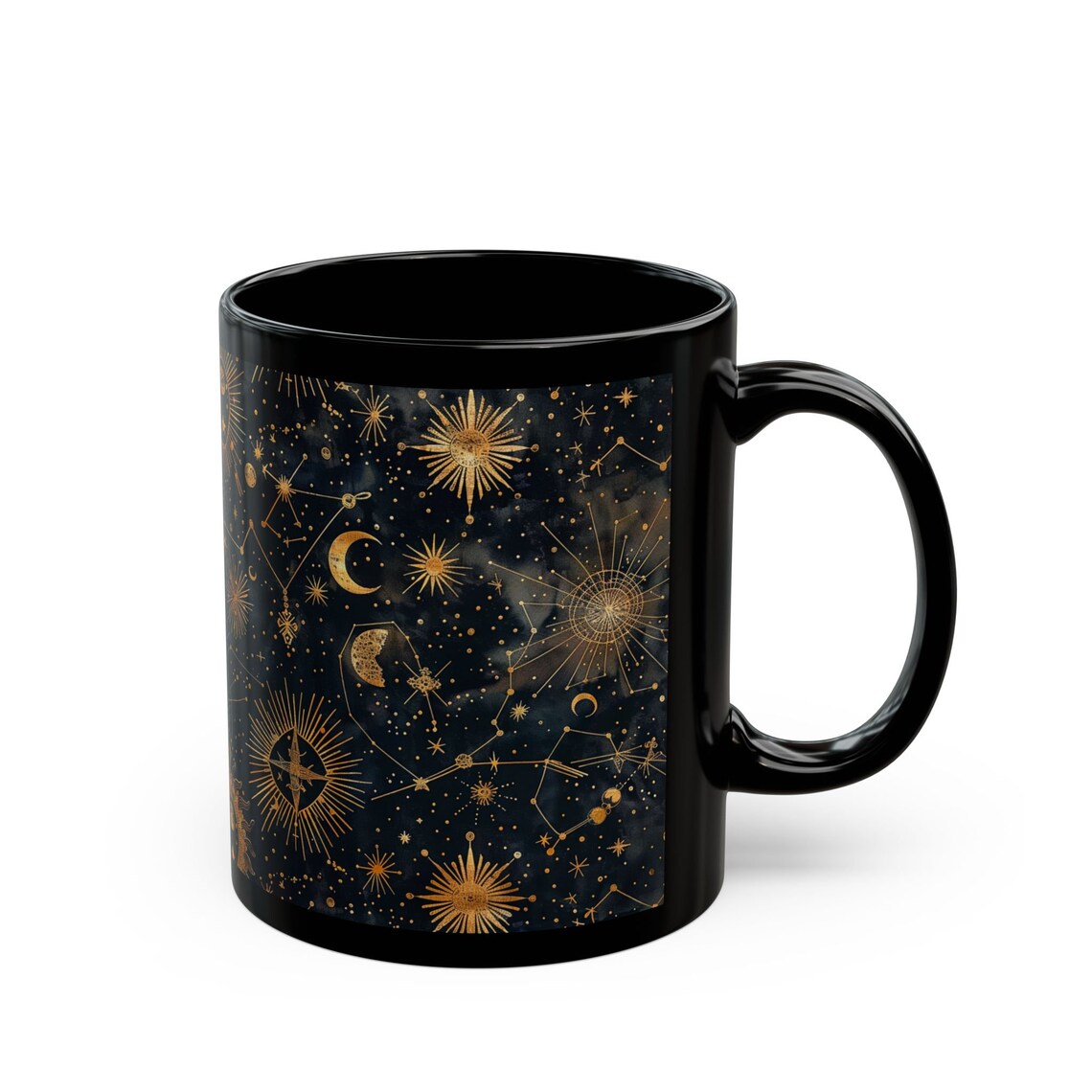 Astrology Mug, Sun and Moon, Starry, Dark Aesthetic, Gift, Present - Etsy