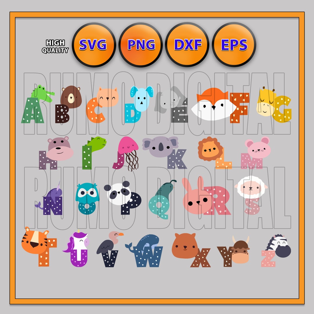 Buy Animal Alphabet Clipart , Animal Alphabet Png , Education and ...