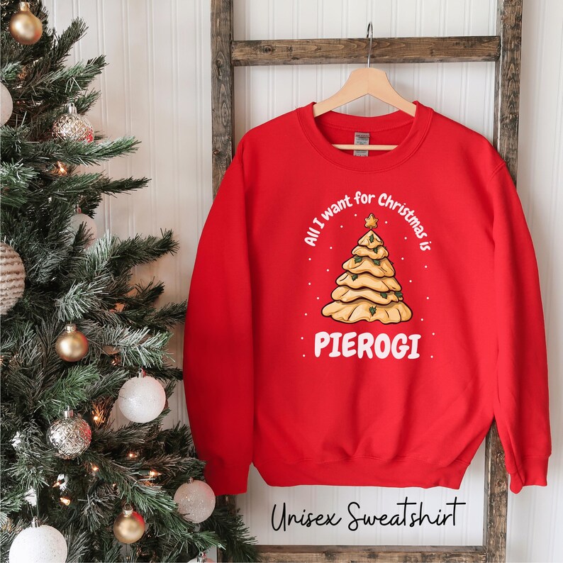Pierogi Christmas Sweatshirt, Funny Polish Sweatshirt, Polska Christmas ...