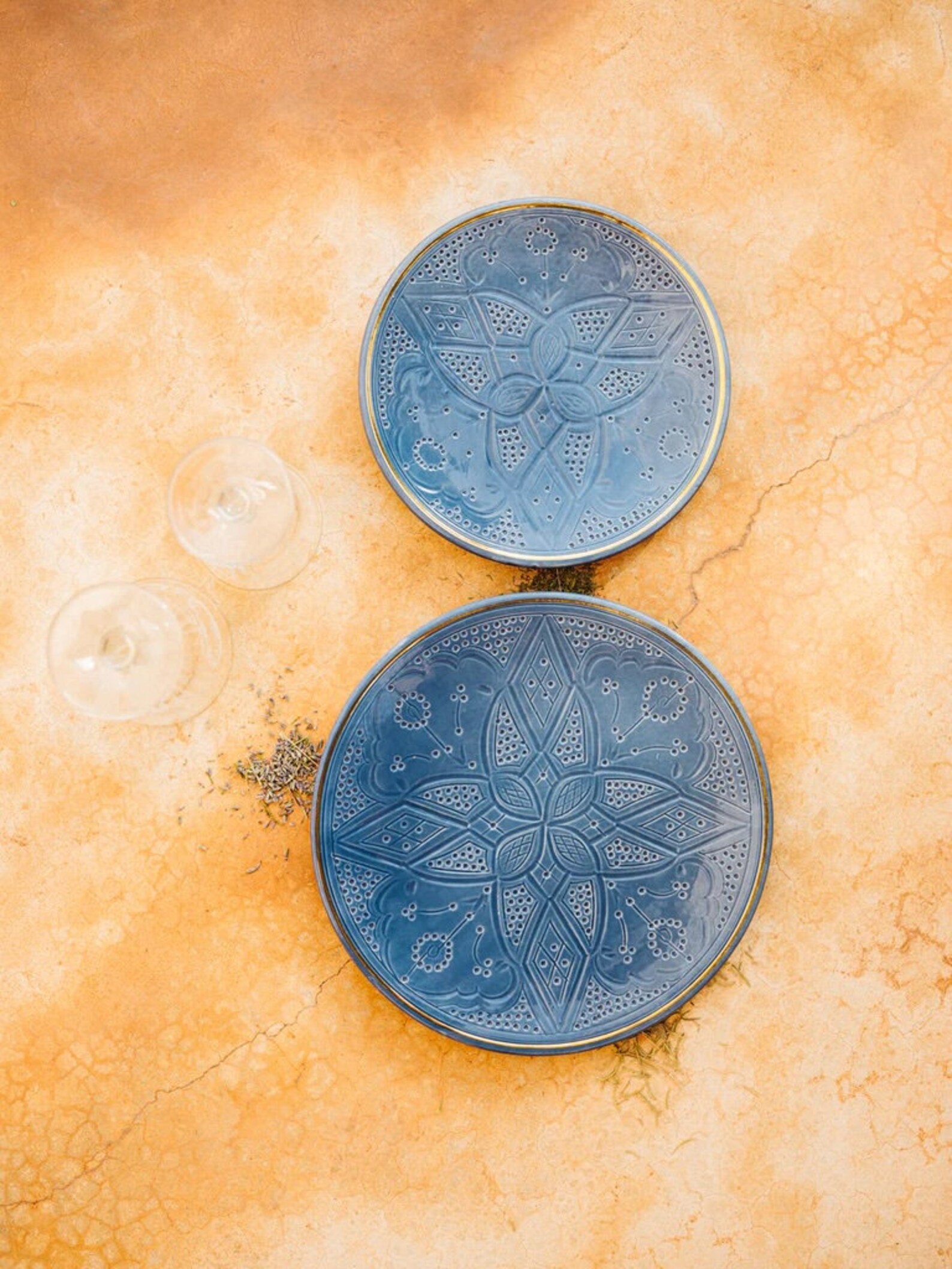 Moroccan-inspired Hand-painted Ceramic Plates Luxurious Dinnerware With ...