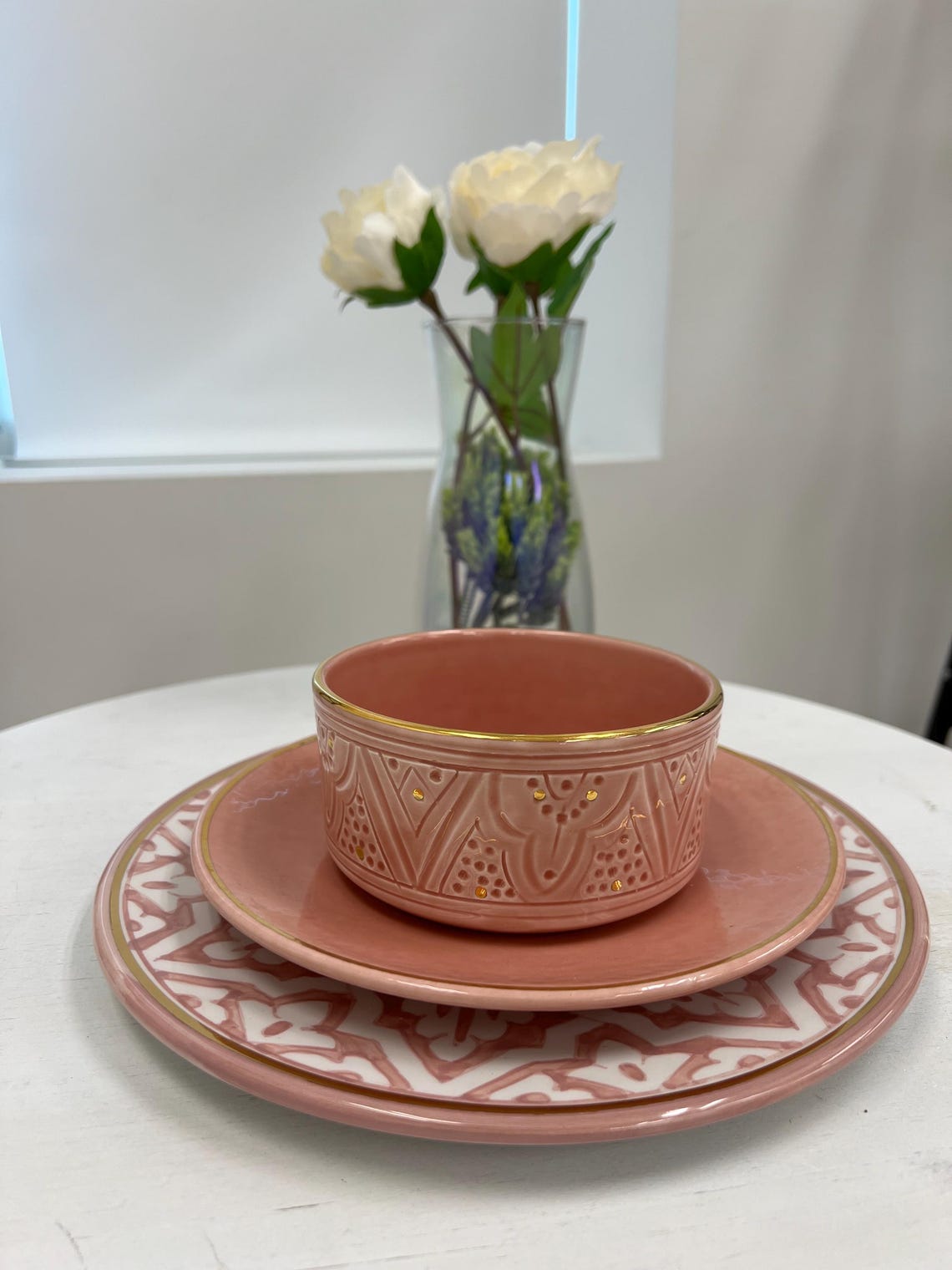 Authentic Moroccan Handmade Dining Plates Elegant Ceramic Tableware ...